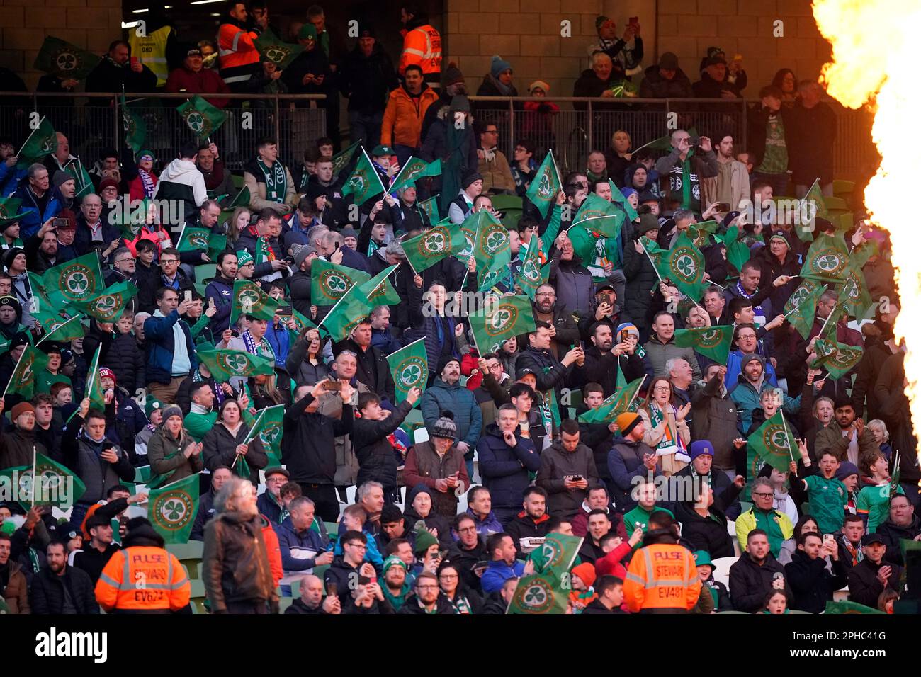 Republic of Ireland fans in the stands during the UEFA Euro 2024 Group ...