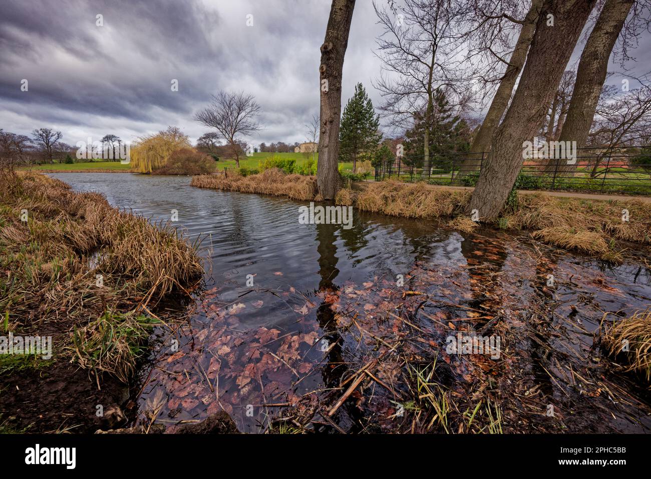 Winter scene in Cusworth Hall Country Park, Doncaster, Yorkshire Stock ...