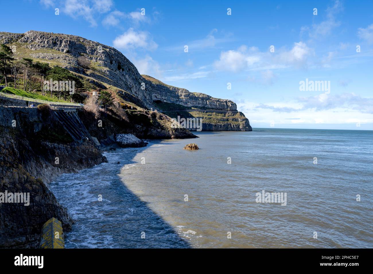Great Orme north Wales coast line and Marine drive toll road Stock ...