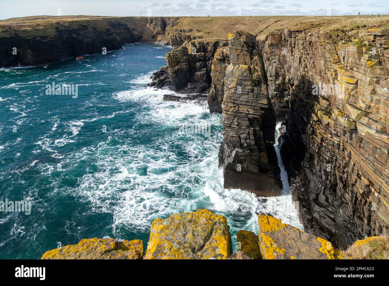 The Old Man of Wick sea stack near Wick Scotland Stock Photo - Alamy