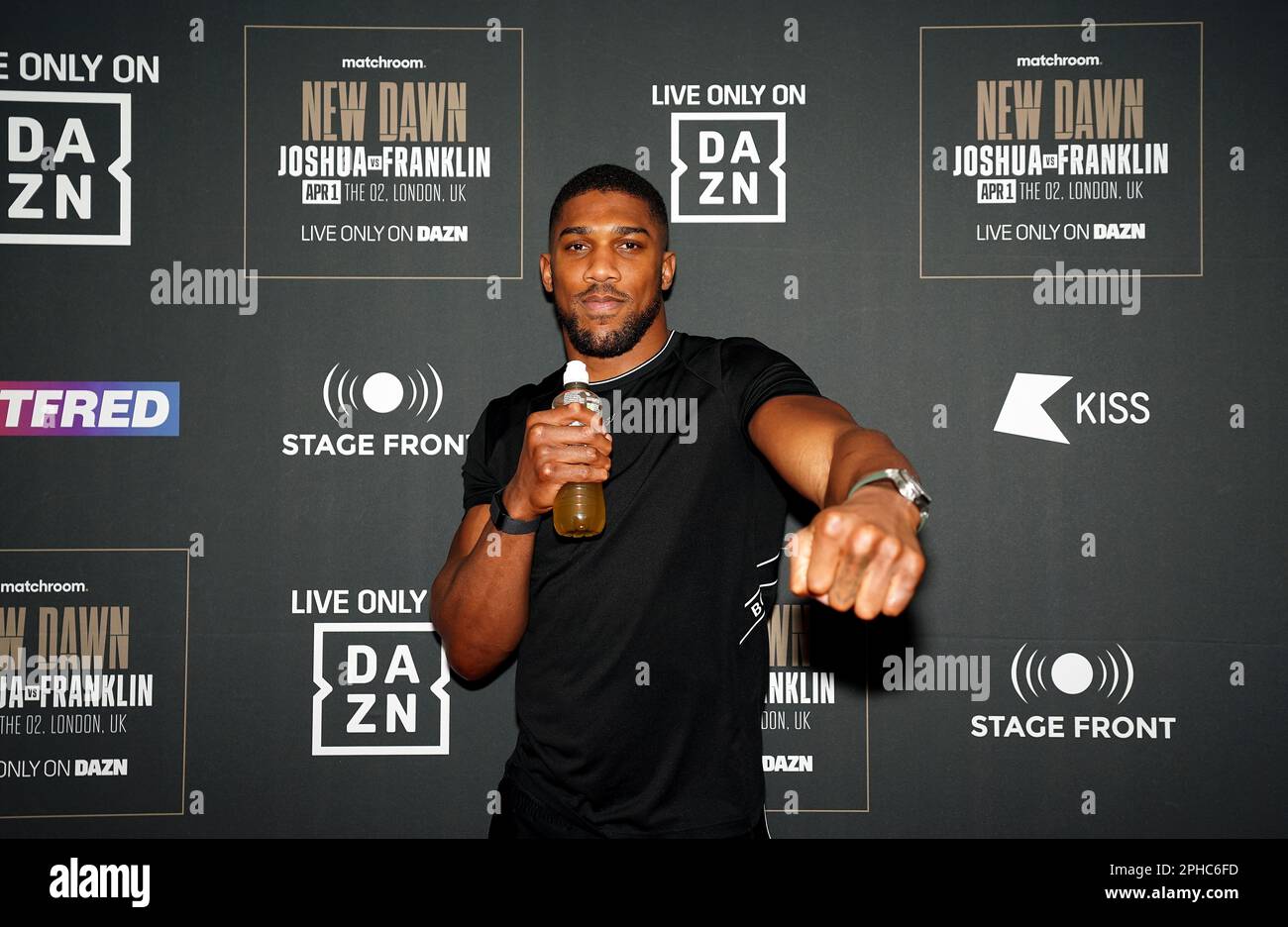 Anthony Joshua arrives for the launch party at Battersea Power Station ...