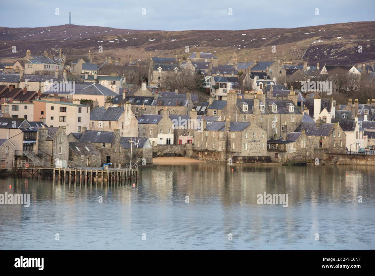 Lerwick, Shetland - the approach by ferry Stock Photo - Alamy