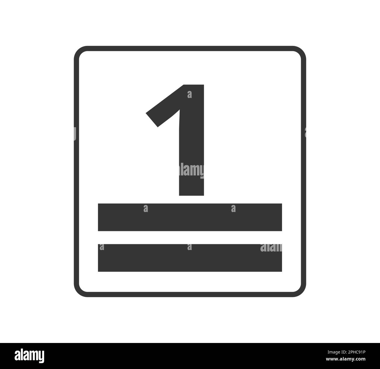 Monochromatic stacking height, number 1. Concept of packaging Stock ...