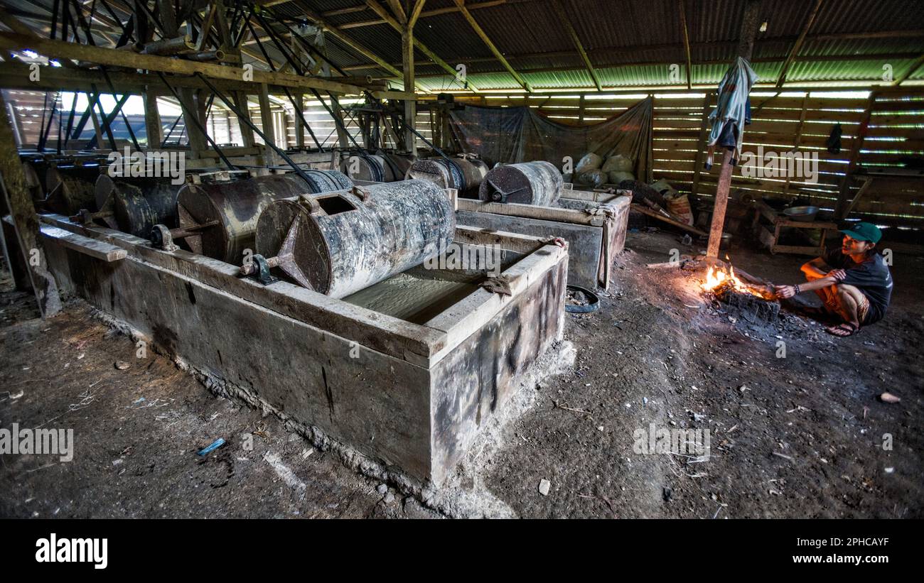 Illegal gold extraction in Java, Indonesia, Asia Stock Photo - Alamy