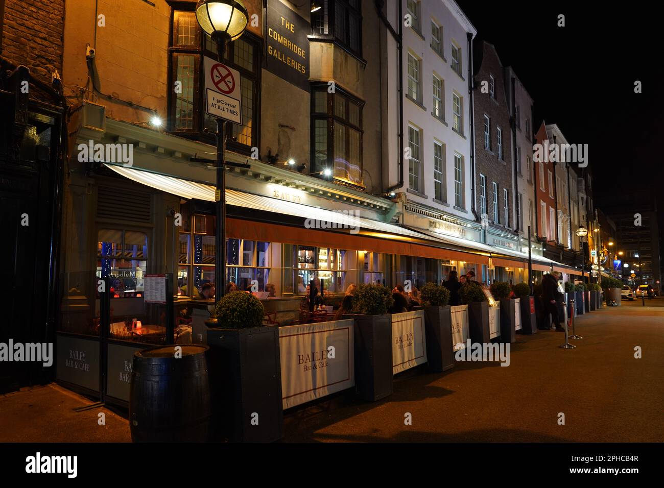 Dublin, Ireland - March 2023: The colorful bars in the Temple Bar area ...