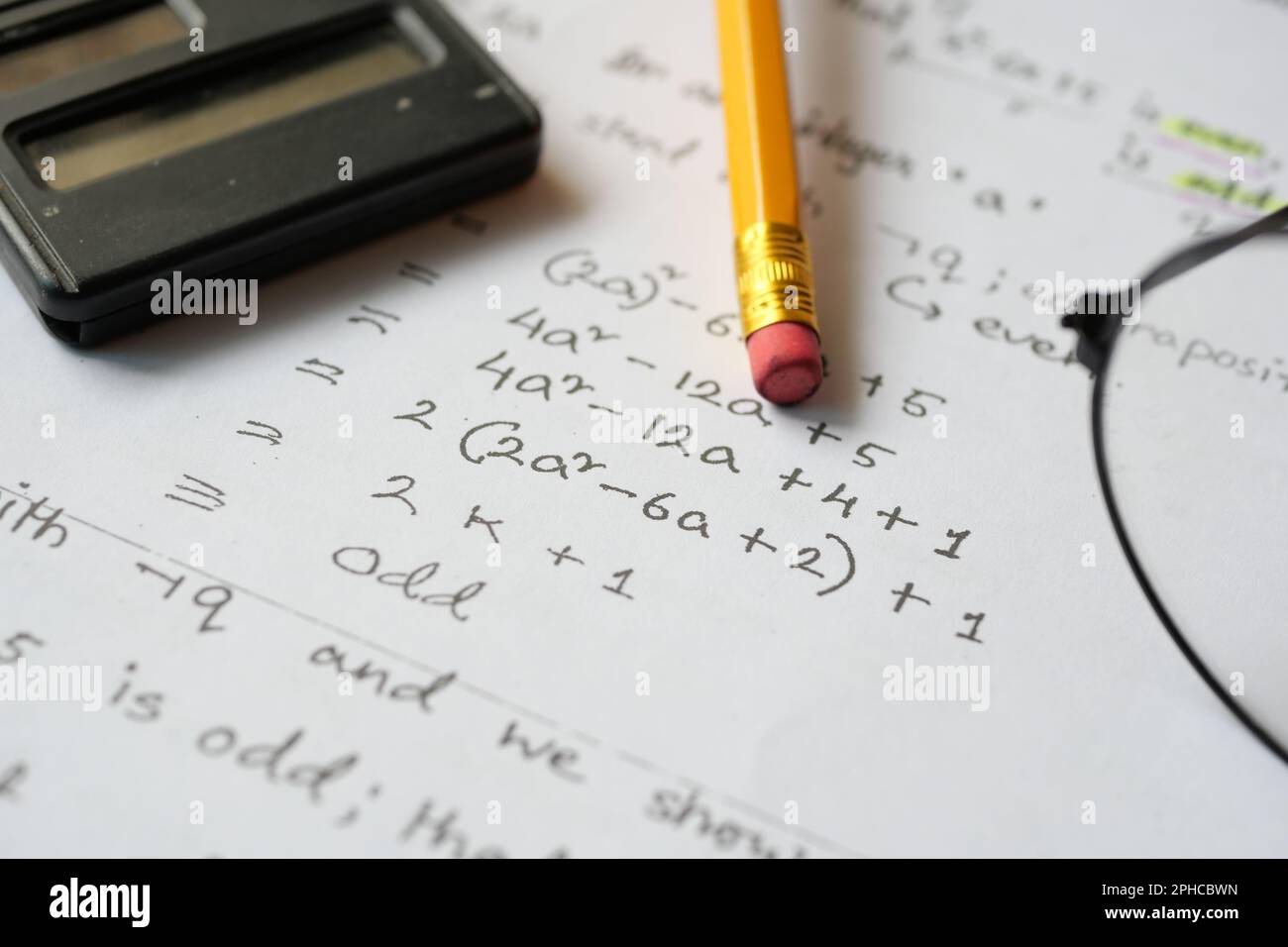 Hand writing algebra equations hi-res stock photography and images - Alamy