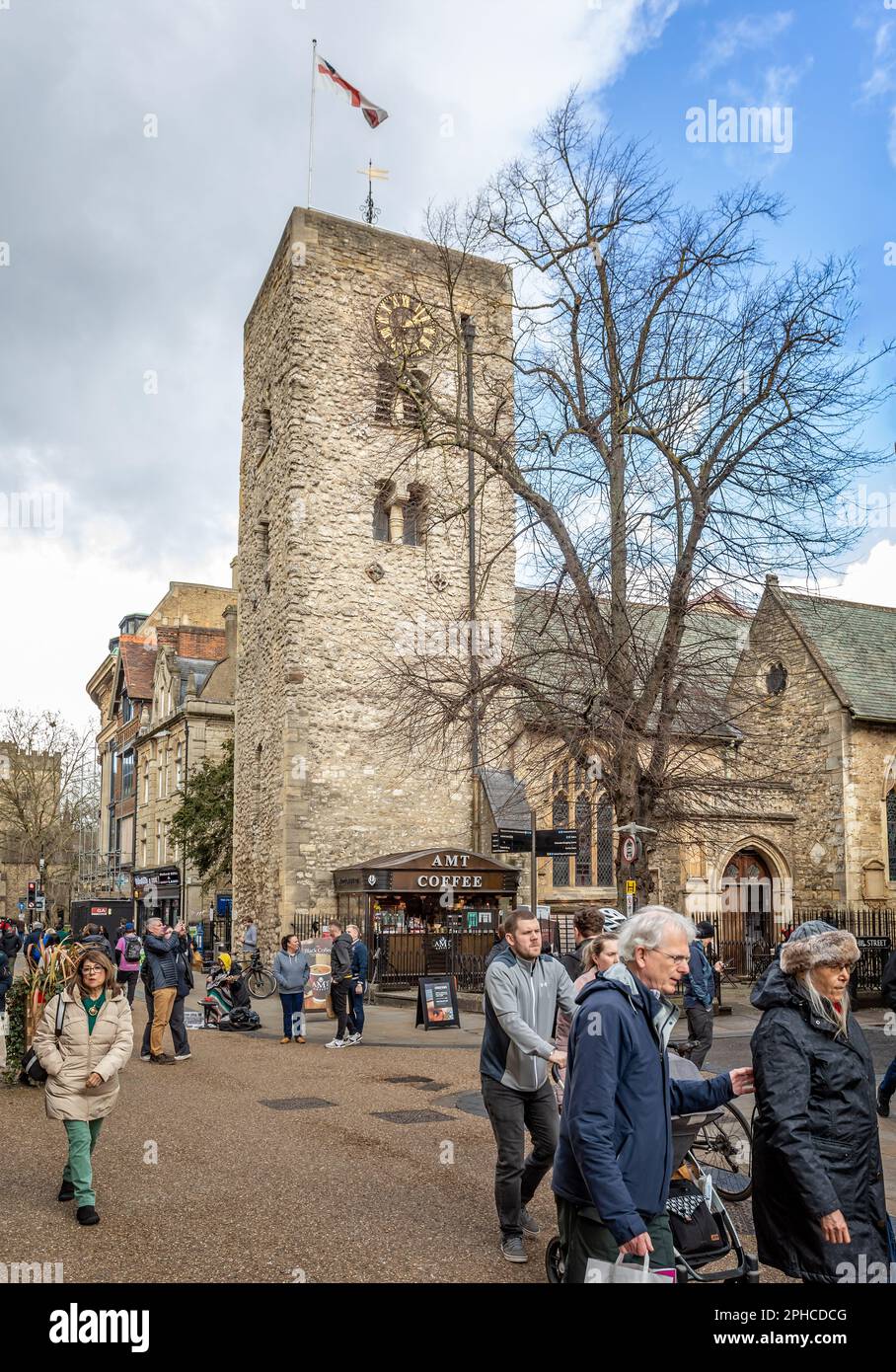 The Saxon Tower and St Michael at the North Gate in Cornmarket street ...