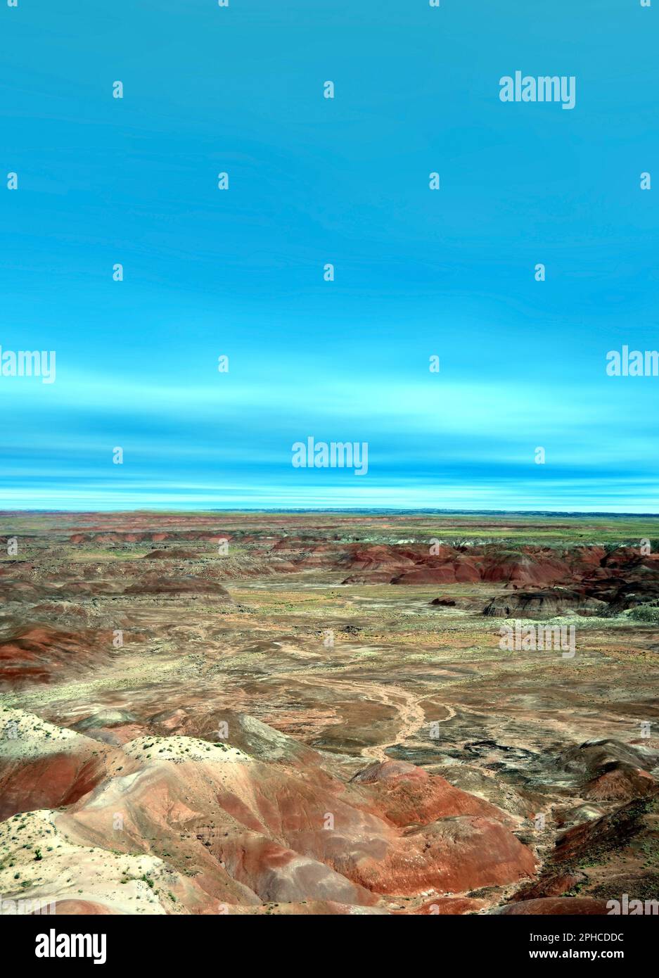 Scenic landscape of the ancient petrified forest in Arizona Stock Photo ...