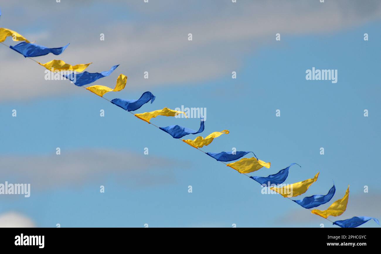Blue and yellow colors of the national flag of Ukraine Stock Photo - Alamy