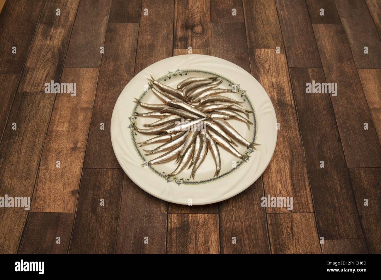 The anchovy is a blue fish about 15-20 cm long (adult size), with a ...