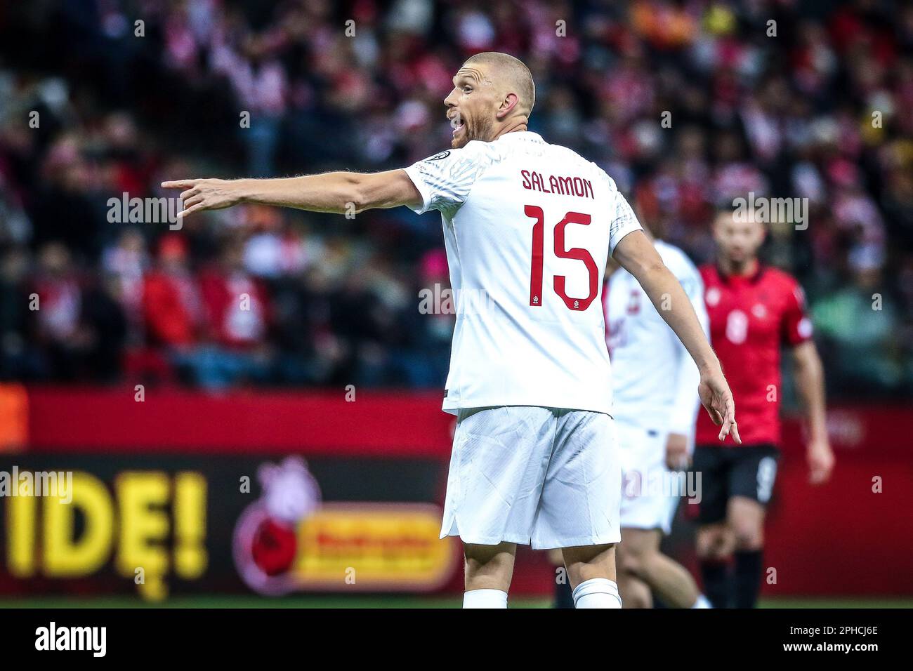 Warsaw, Poland. 27th Mar, 2023. Bartosz Salamon during the UEFA Euro ...