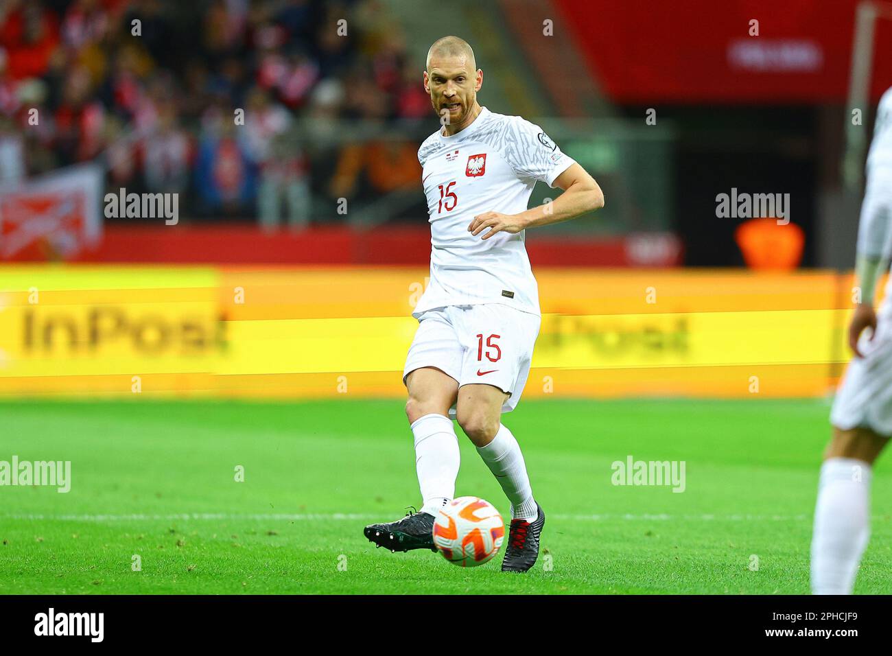 Warsaw, Poland. 27th Mar, 2023. Bartosz Salamon during the UEFA Euro ...