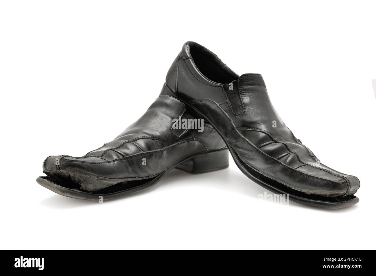 old shoe isolated on a white background Stock Photo - Alamy