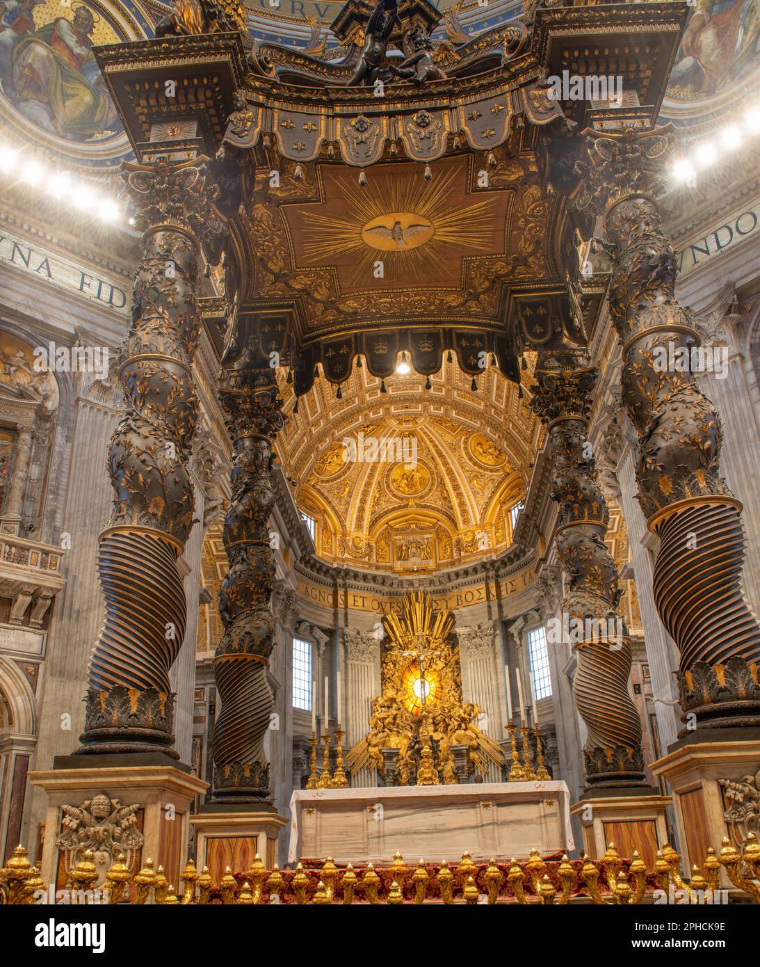 Rome Italy March 14, 2023: Christian church interior place of prayer ...