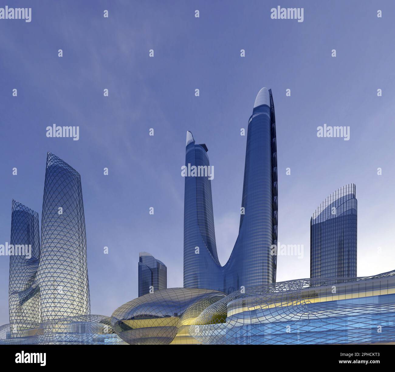 3d render of exterior view of buildings Stock Photo - Alamy