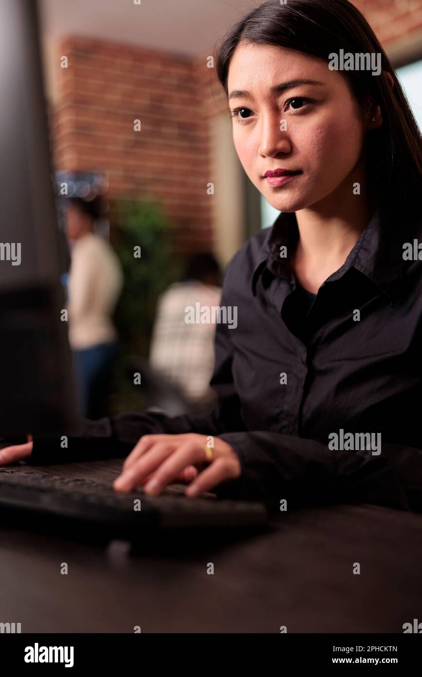 Software engineer focusing on monitor hi-res stock photography and images - Alamy