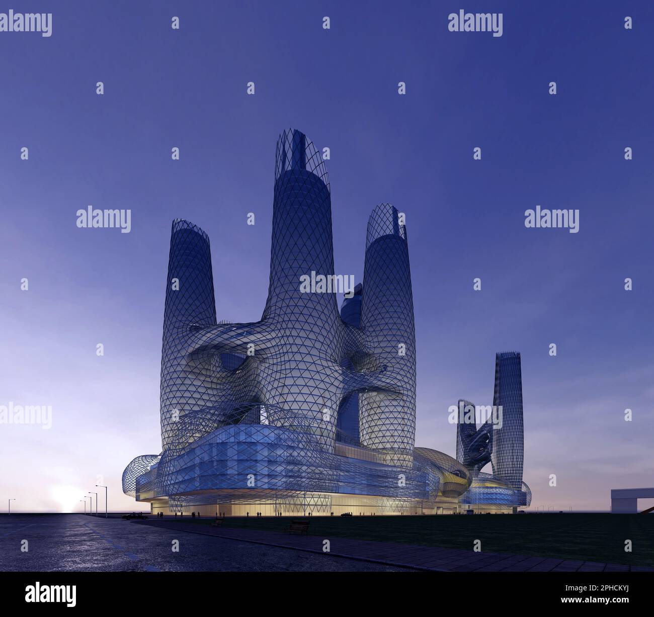 3d render of exterior view of buildings Stock Photo - Alamy