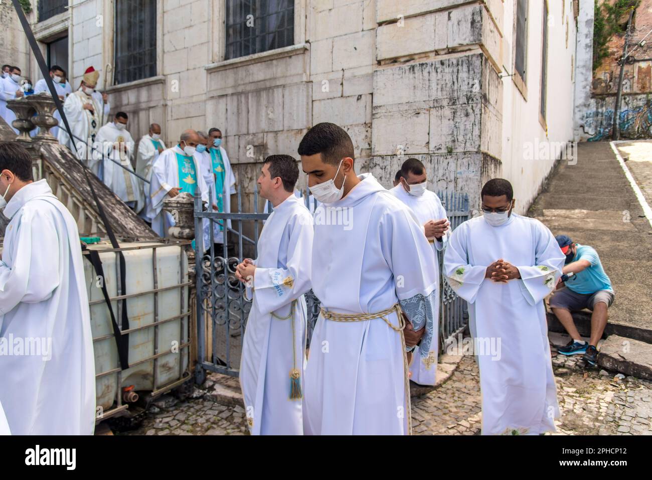 Salvador, Bahia, Brazil - December 08, 2022: Priests and seminarians ...