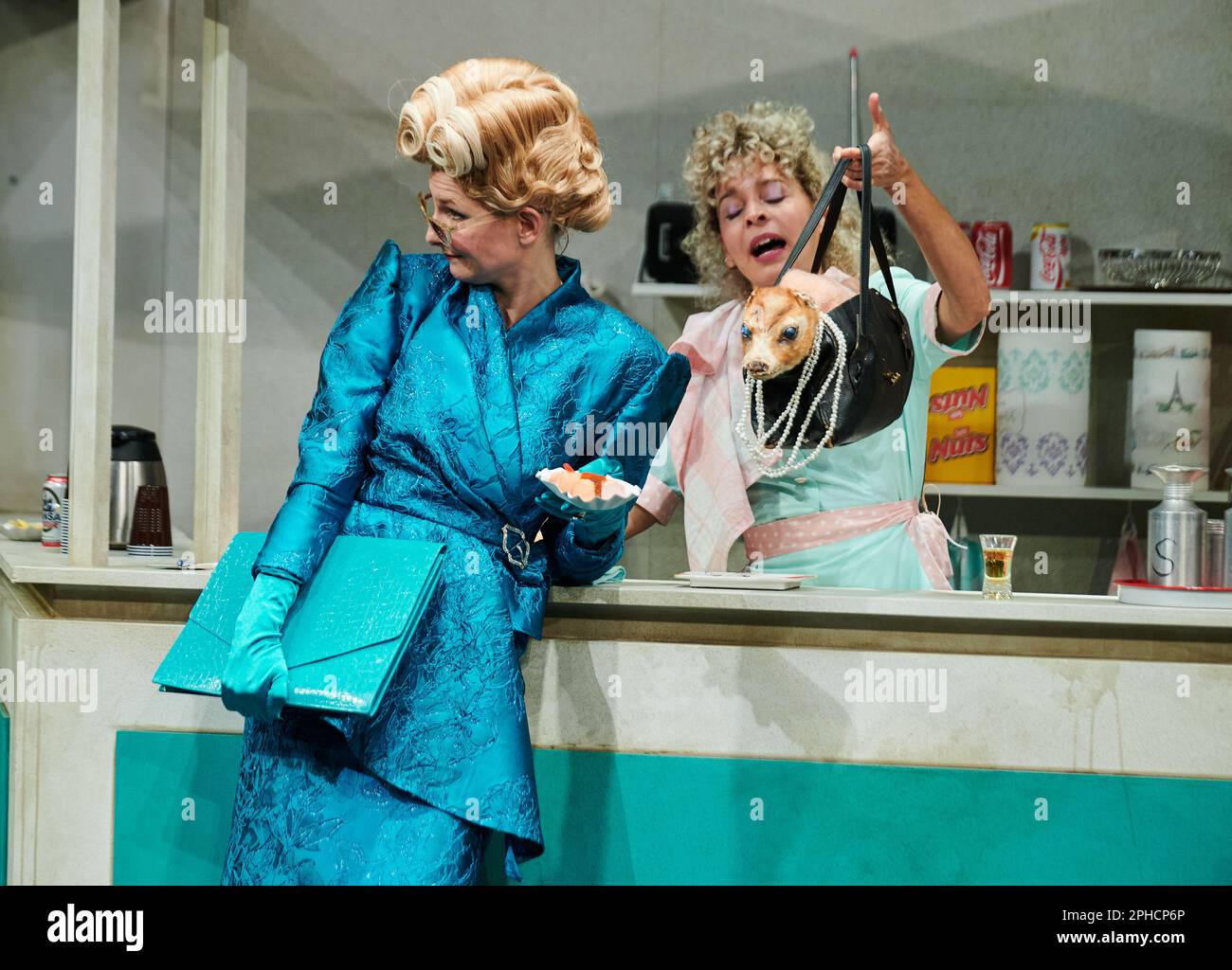 27 March 2023, Berlin: Ariane Fischer (l) and Katja Hiller perform in ...