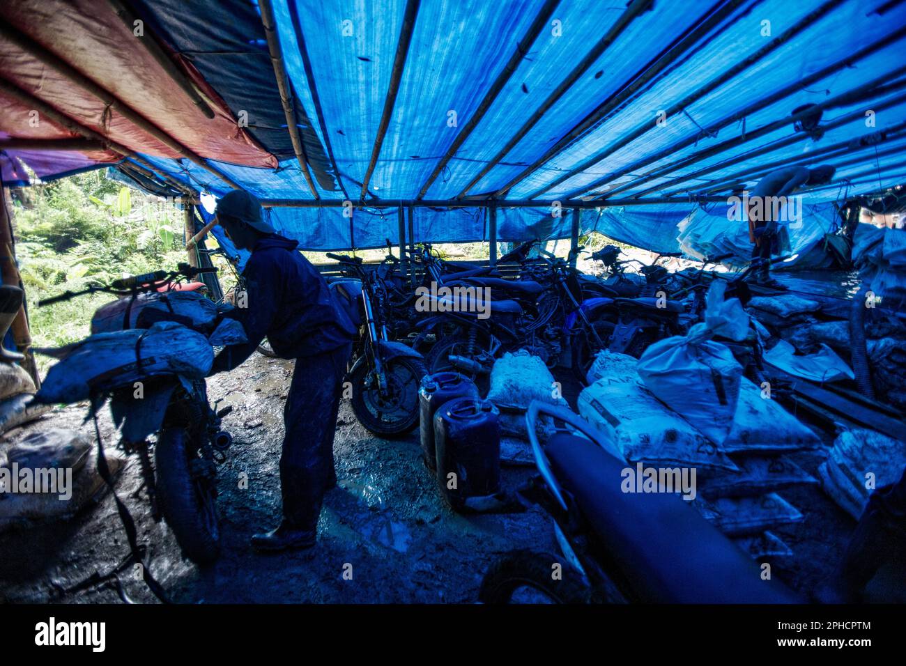 Illegal gold extraction in Java, Indonesia, Asia Stock Photo - Alamy