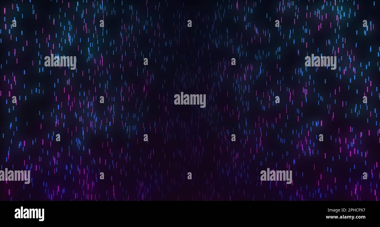 Composition of blue light spots over black background Stock Photo - Alamy