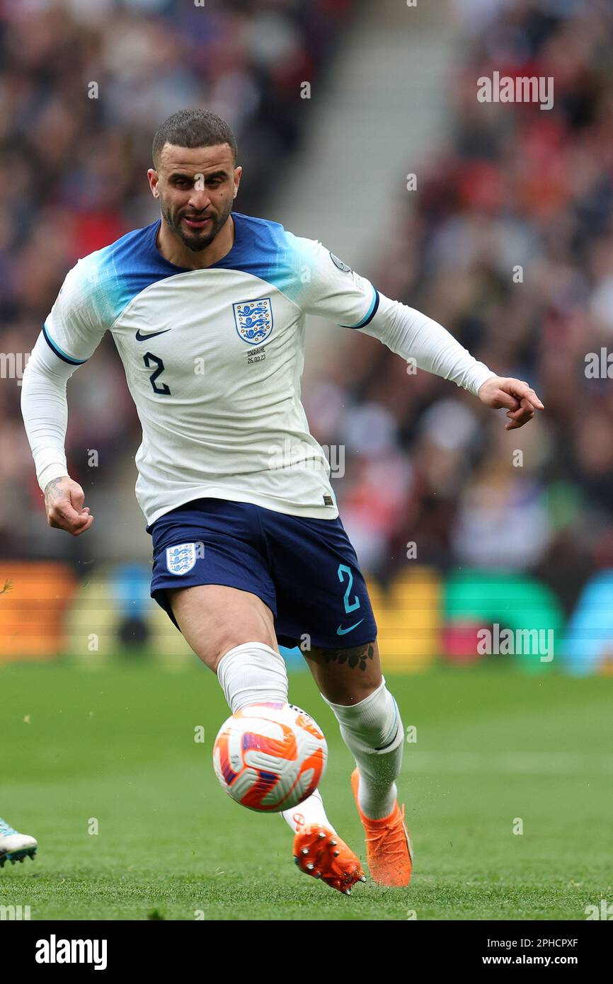 London, UK. 26th Mar, 2023. Kyle Walker of England in action. England v ...