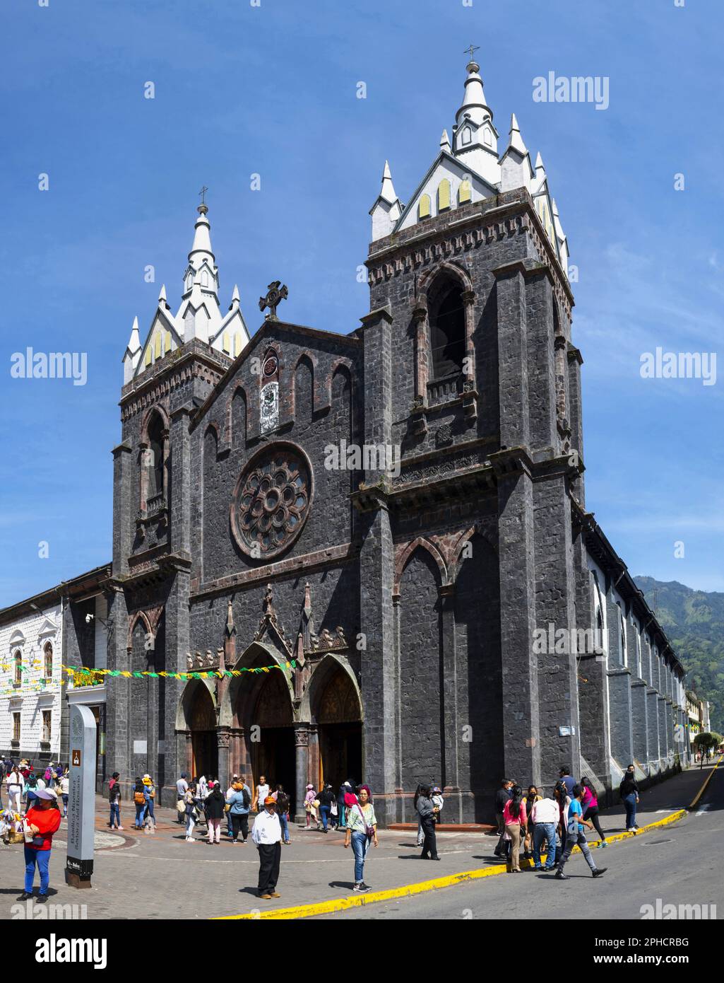 Church in Baños de Agua Santa, Ecuador Stock Photo - Alamy