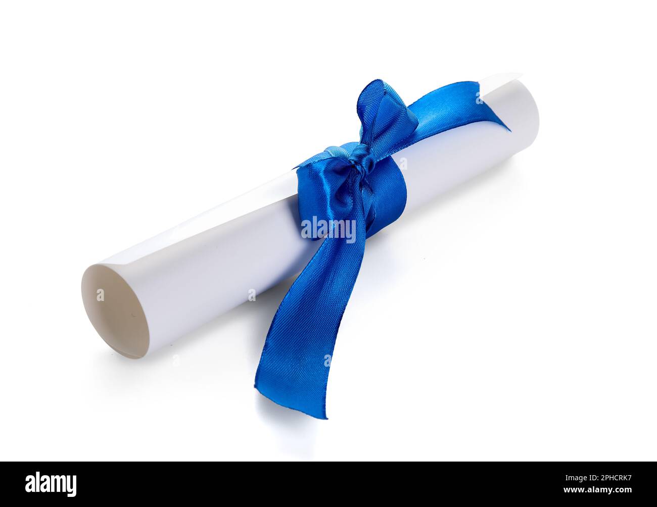 Rolled Diploma Blue Ribbon