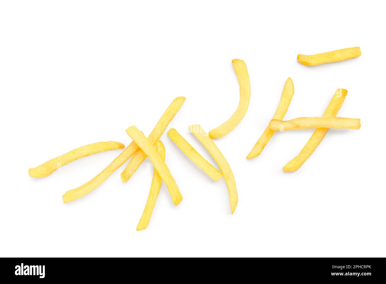 Tasty french fries on white background Stock Photo - Alamy