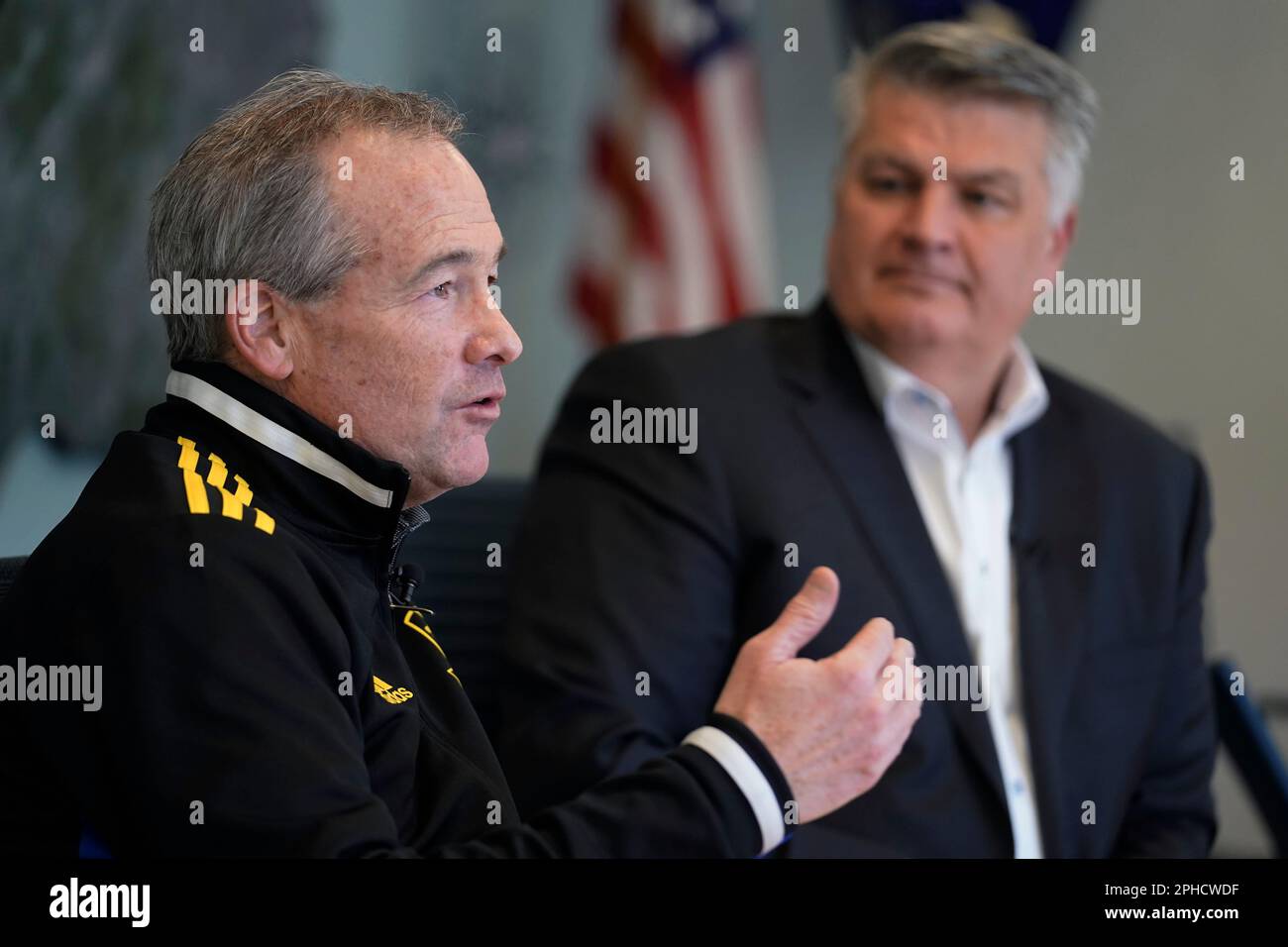 Boston Athletic Association President and CEO Jack Fleming, left, and ...
