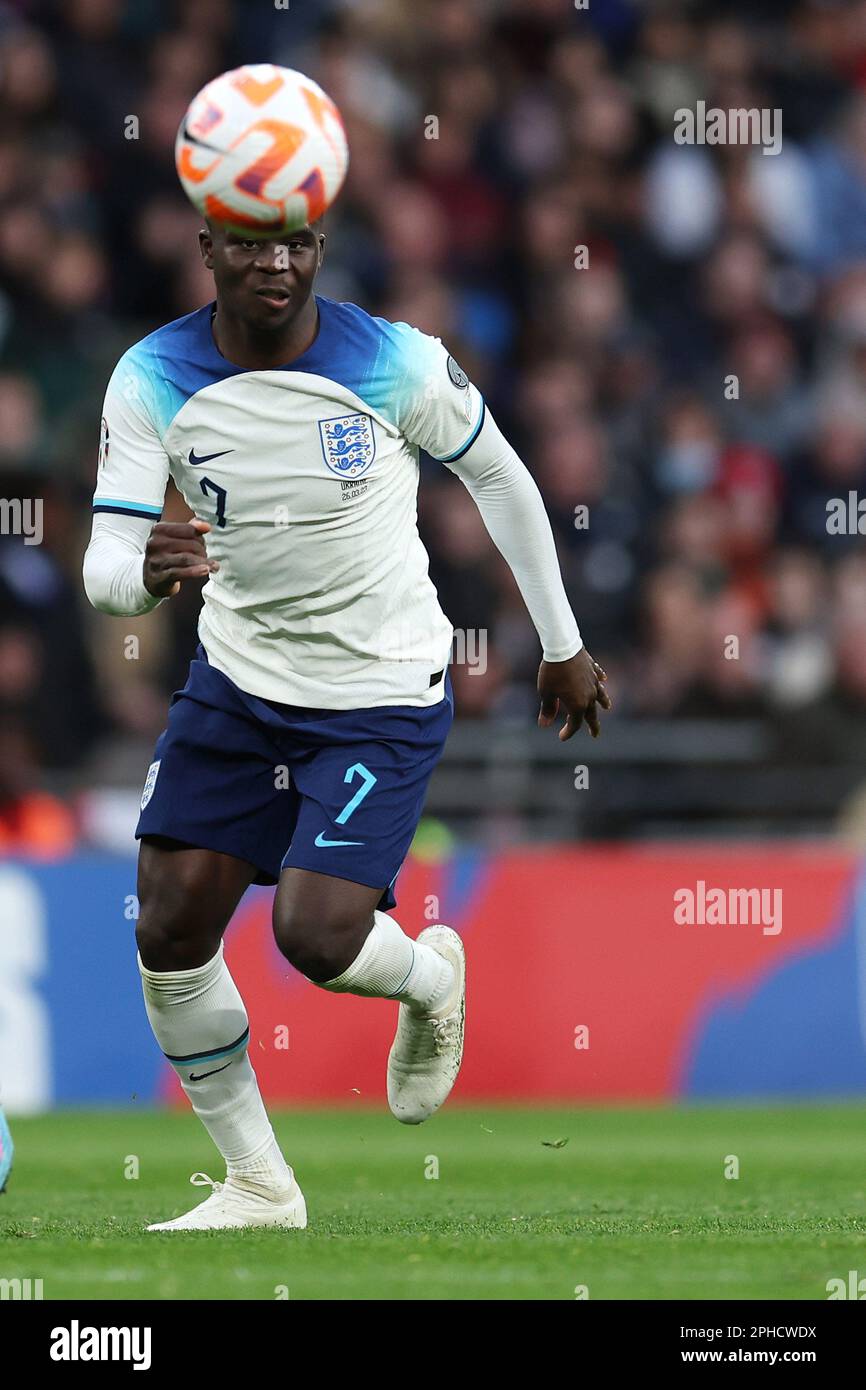London, UK. 26th Mar, 2023. Bukayo Saka of England in action. England v ...