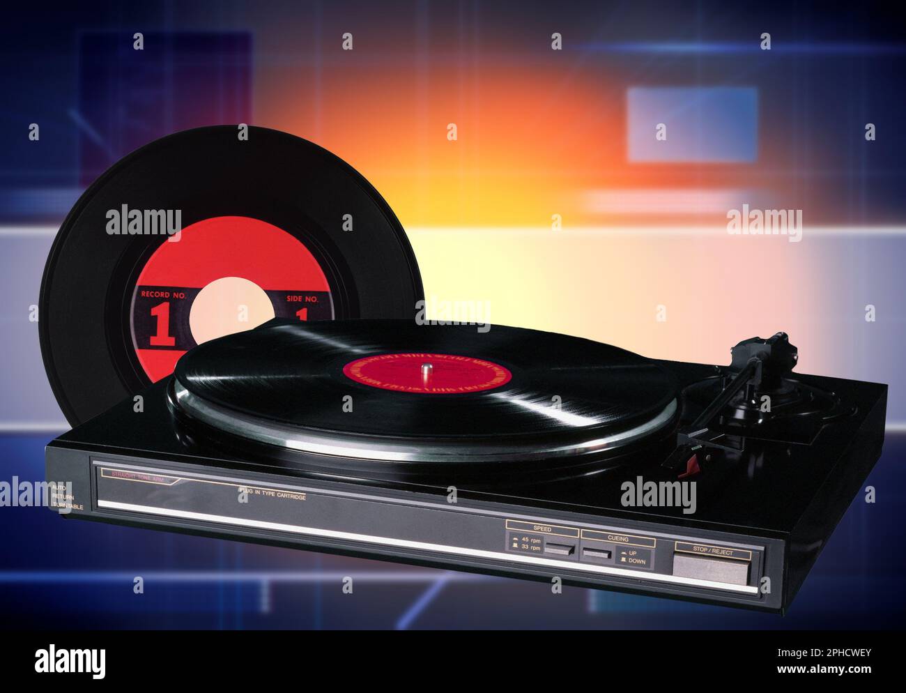 A turntable for vinyl records from the 80s Stock Photo - Alamy