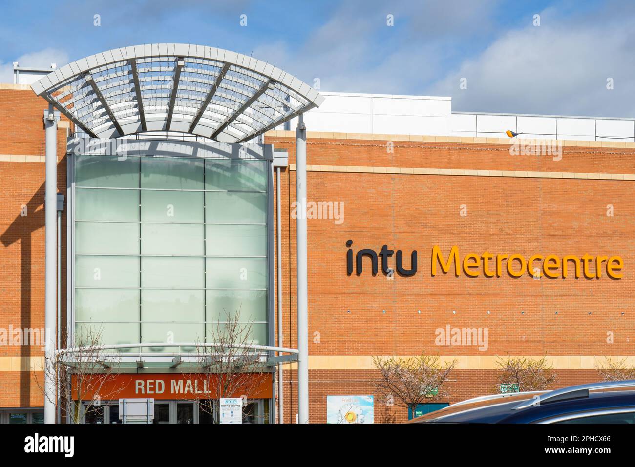 The entrance to the Metrocentre's Red Mall, as seen from the car park ...