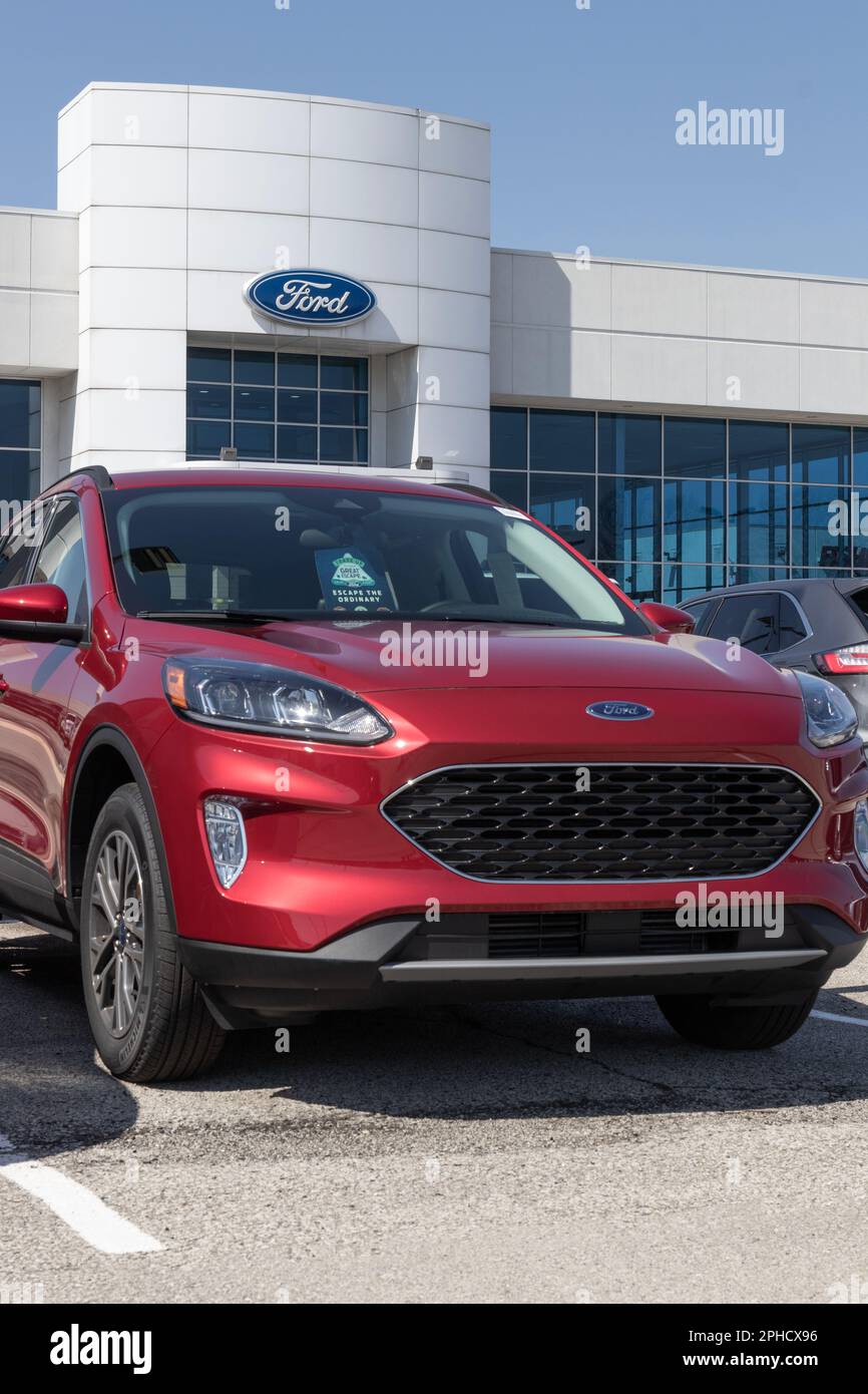 Fishers - Circa March 2023: Ford Escape display at a dealership. Ford ...