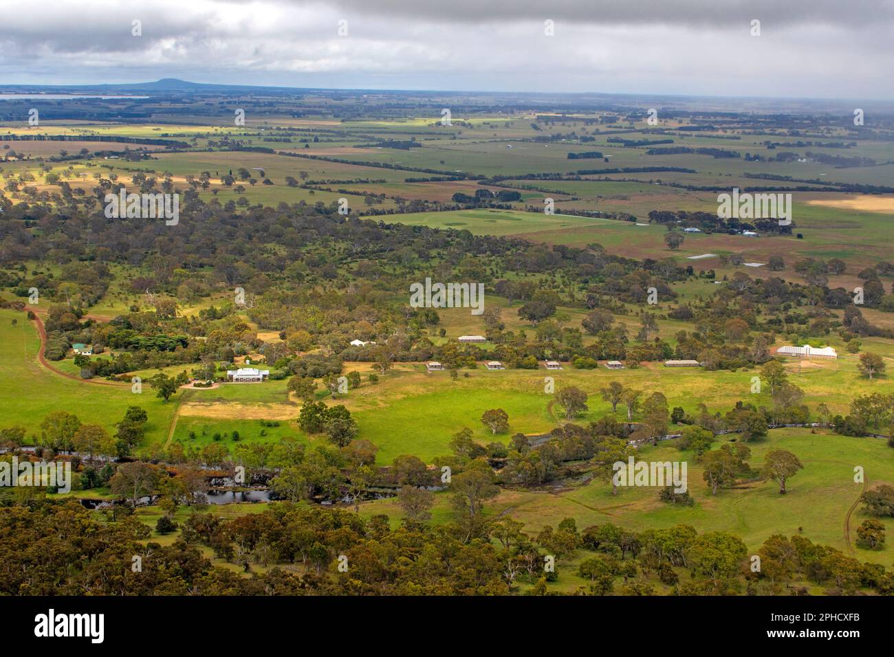 View of Mt Sturgeon station from the slopes of Mt Sturgeon Stock Photo ...