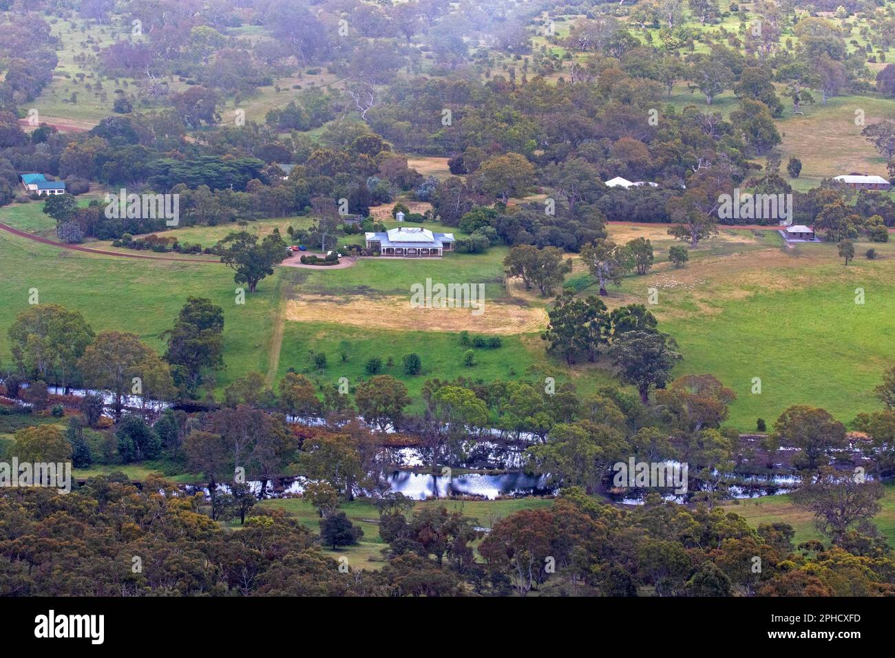 View of Mt Sturgeon station from the slopes of Mt Sturgeon Stock Photo ...