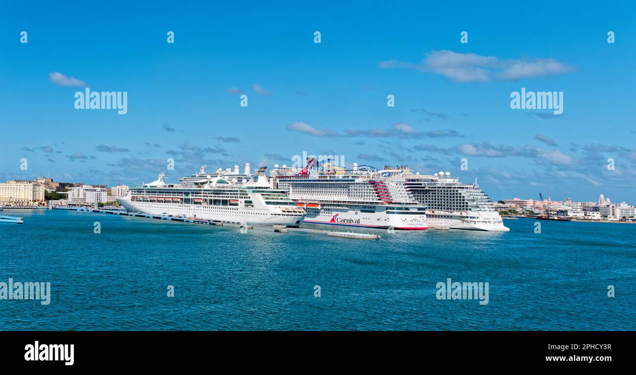 SAN JUAN, PUERTO RICO - February 1, 2023: San Juan serves as a major ...