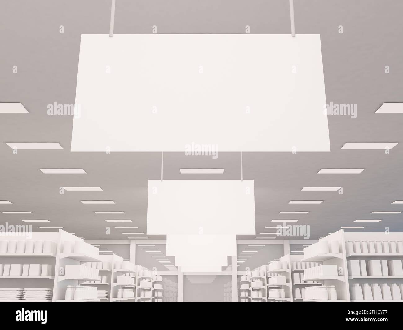 Blank aisle sign hi-res stock photography and images - Alamy