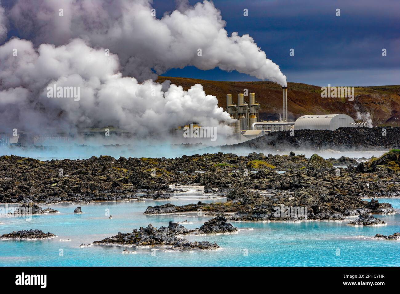 Steam from volcano power plant hi-res stock photography and images - Alamy