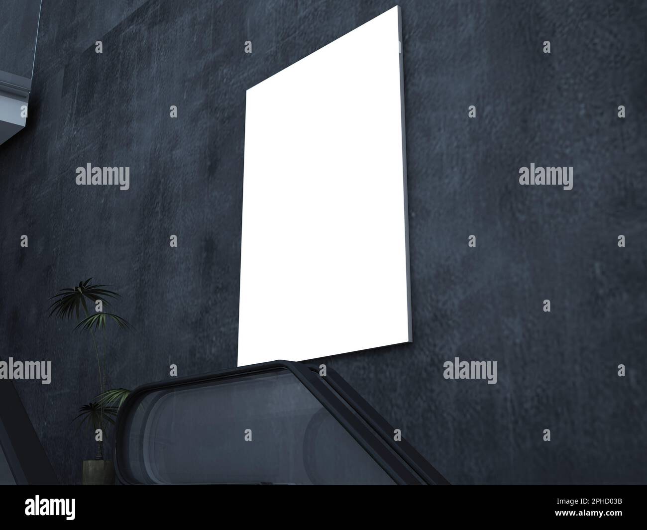 Gallery poster illustration 3d render Stock Photo - Alamy