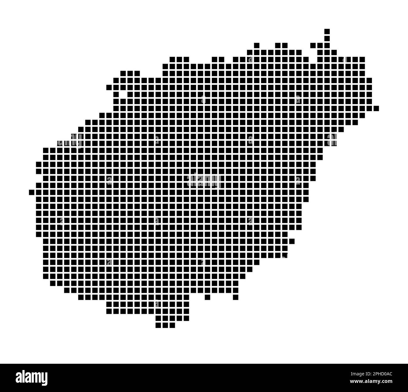 Hainan map. Map of Hainan in dotted style. Borders of the island filled ...