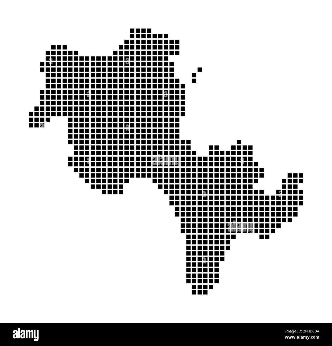 Koh Rong map. Map of Koh Rong in dotted style. Borders of the island ...