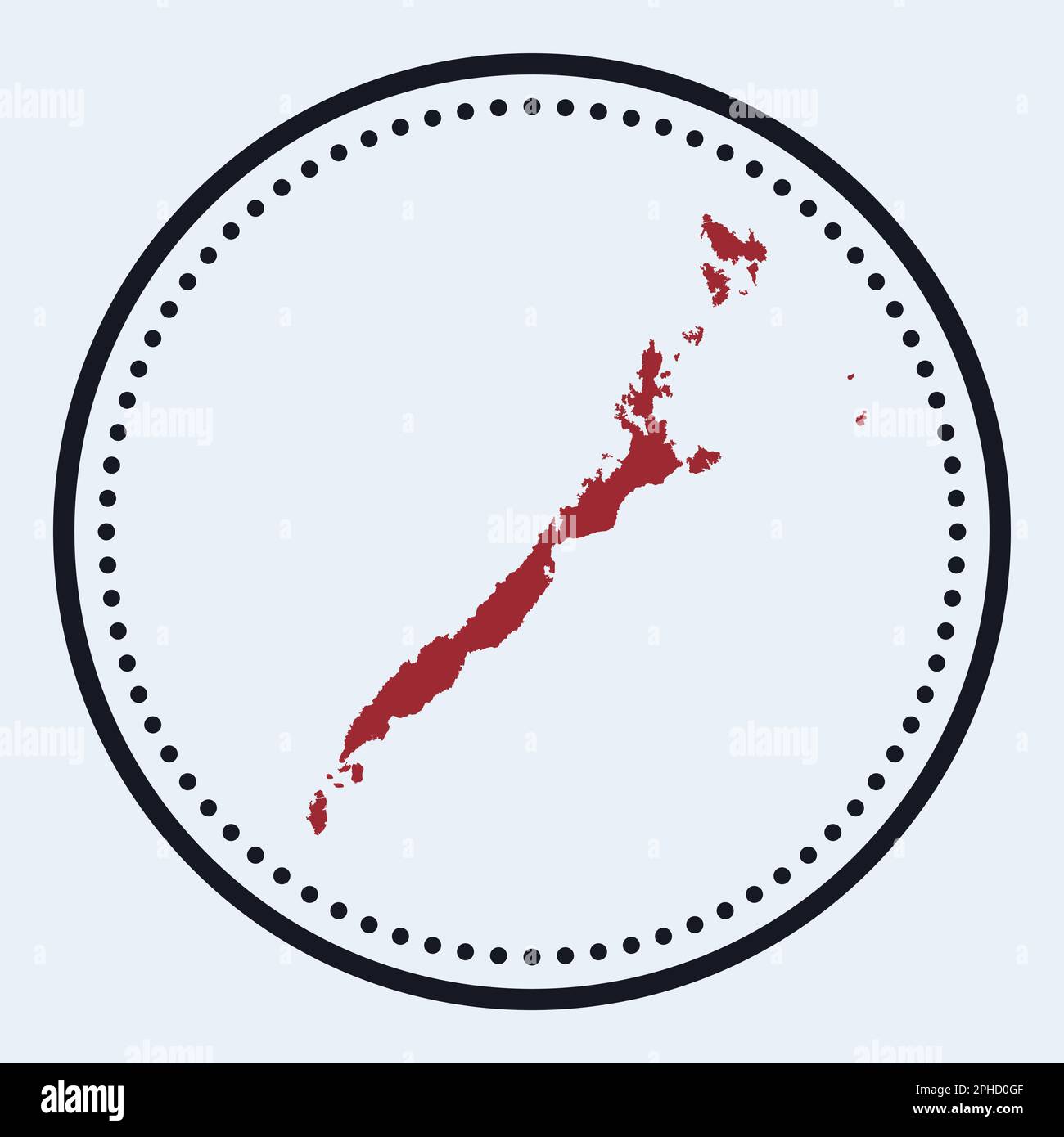 Palawan round stamp. Round logo with island map and title. Stylish ...