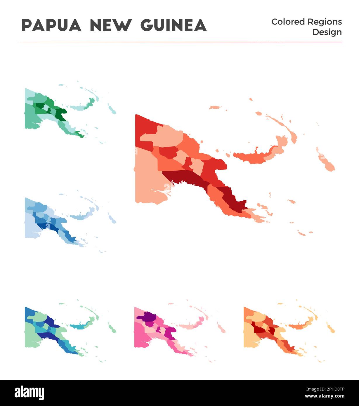 Papua New Guinea map collection. Borders of Papua New Guinea for your ...