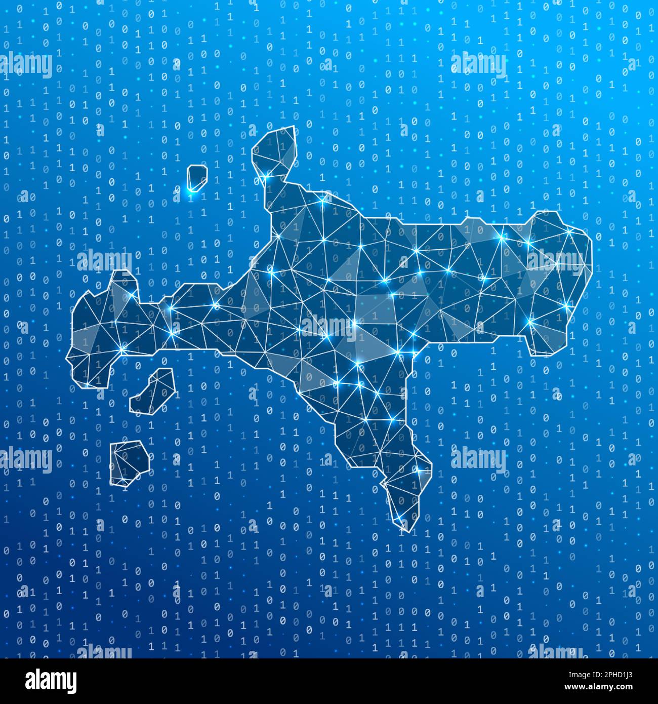 Network map of Ko Mak. Island digital connections map. Technology ...