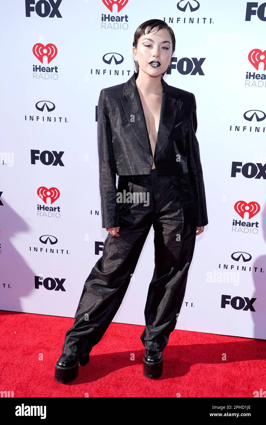 EZI arrives at the iHeartRadio Music Awards on Monday, March 27, 2023 ...
