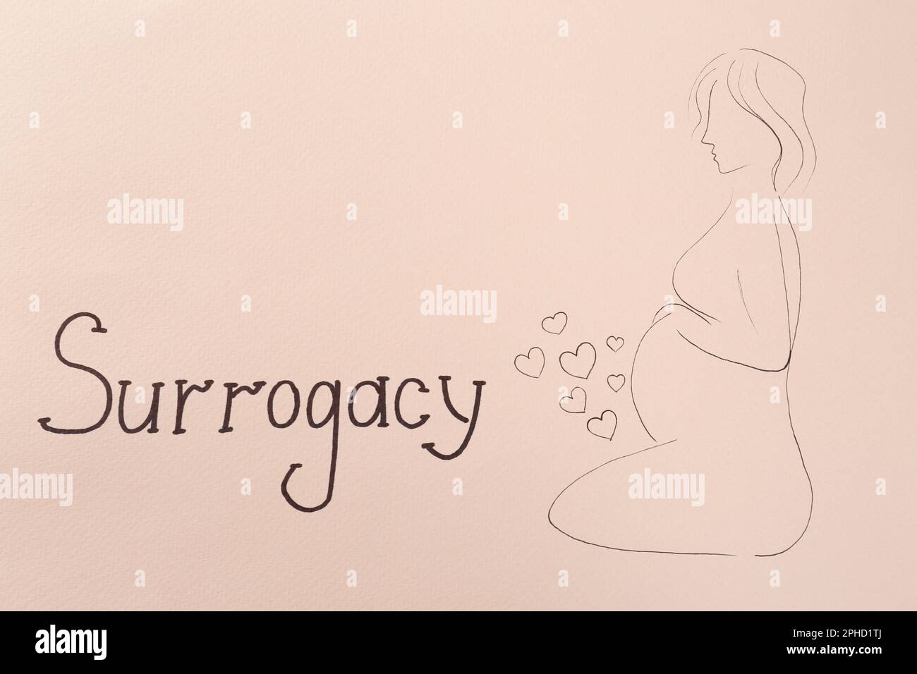 Drawing on abdomen pregnant baby hi-res stock photography and images ...