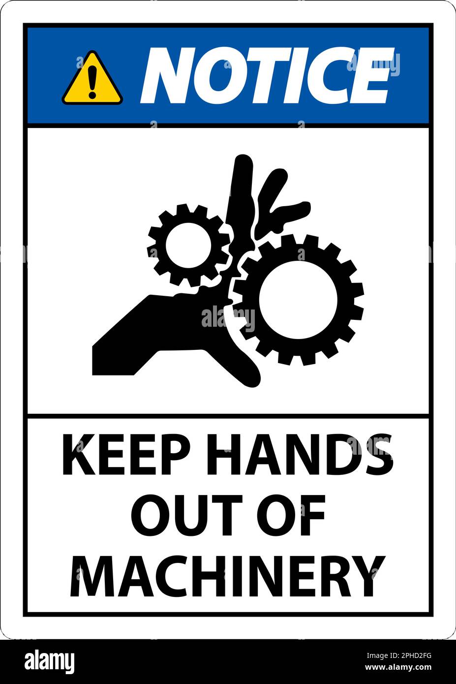 Caution keep hands out of machinery sign notice hi-res stock ...