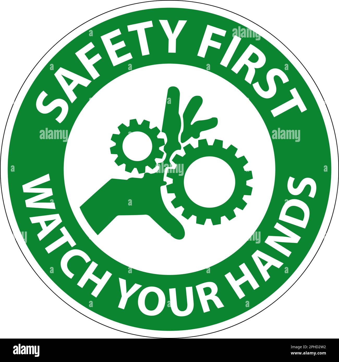 Safety First Sign Watch Your Hands And Fingers Stock Vector Image & Art ...