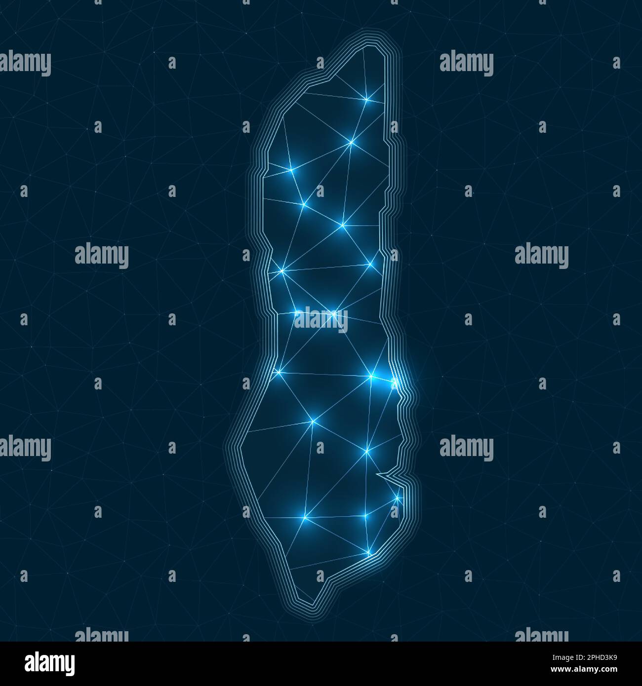 Grand Turk Island network map. Abstract geometric map of the island ...